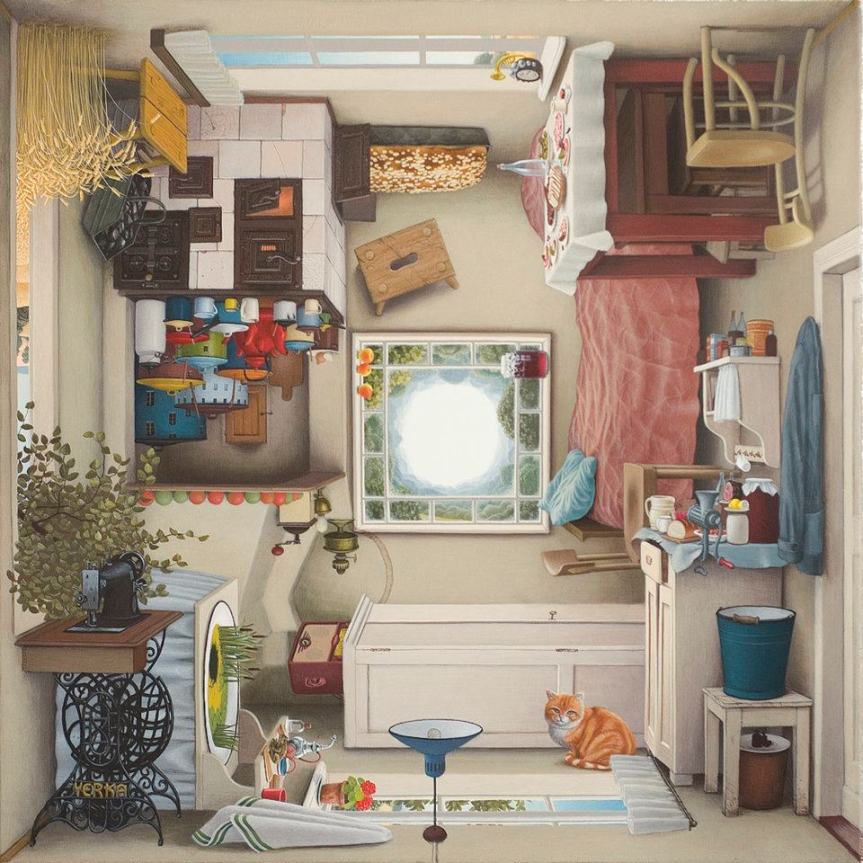 Jacek Yerka: Surrealist Paintings – Thoughts on Papyrus